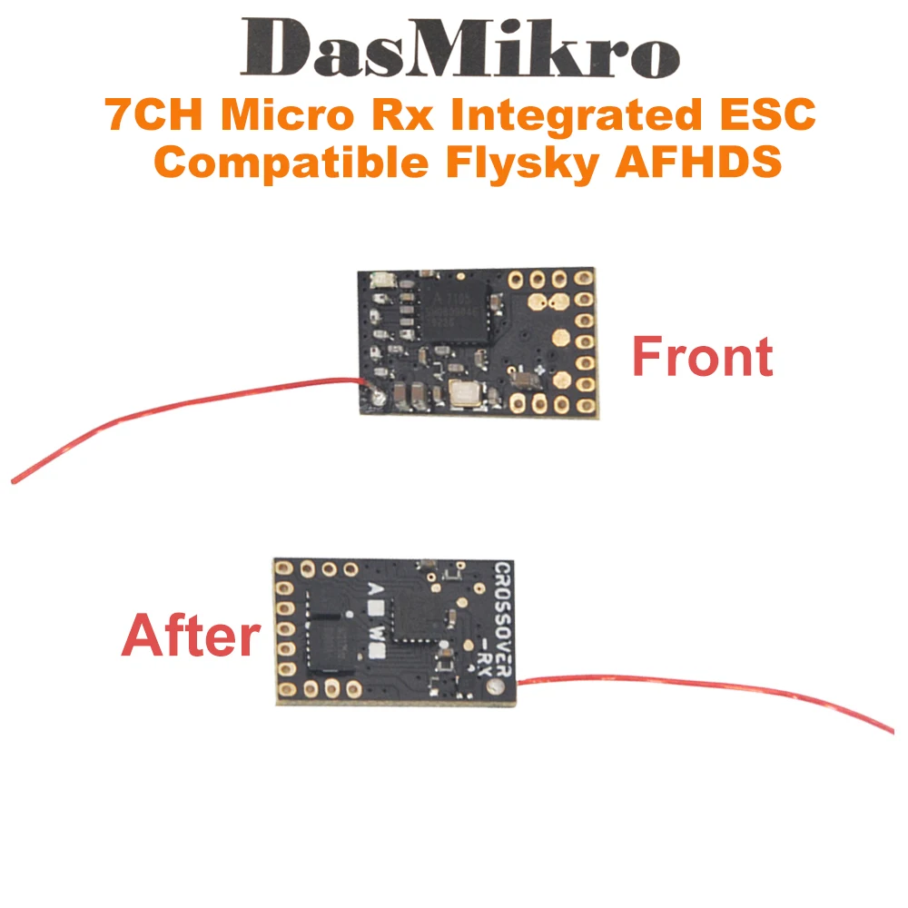 Das87 2.4ghz 7ch Micro Receiver Integrated 2 Seperated Bi-directional ...