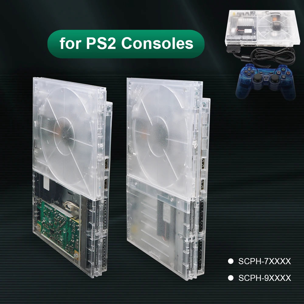 Carcasa transparente de repuesto para PS2, carcasa Compatible con ...