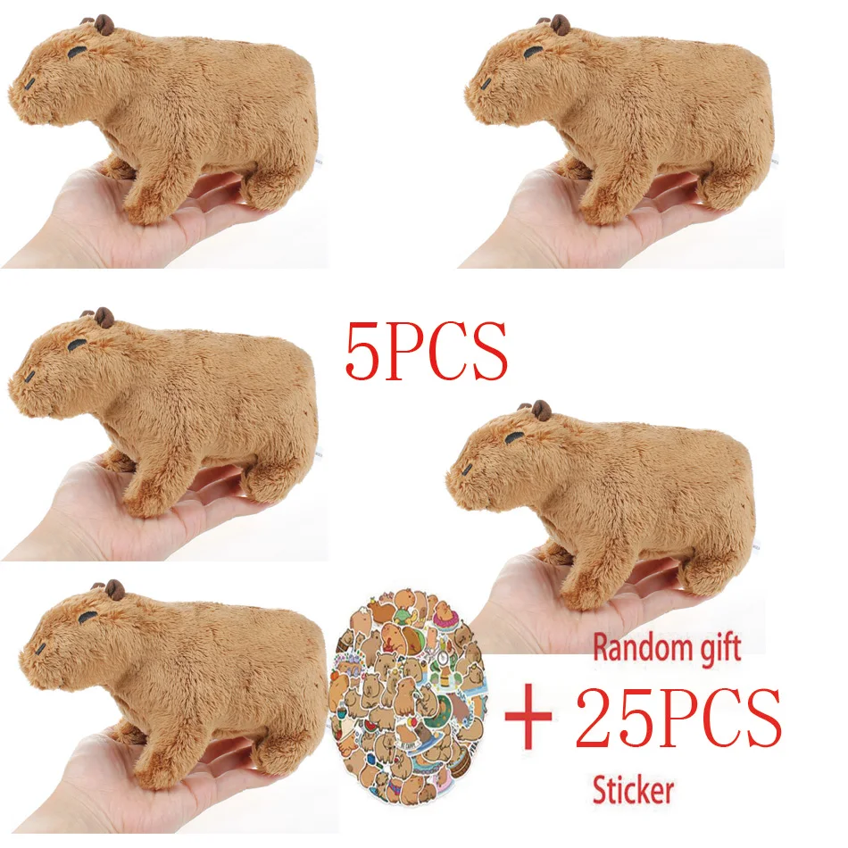 18cm Simulation Capybara Plush Toy Fluffy Capybara Doll Soft Stuffed ...