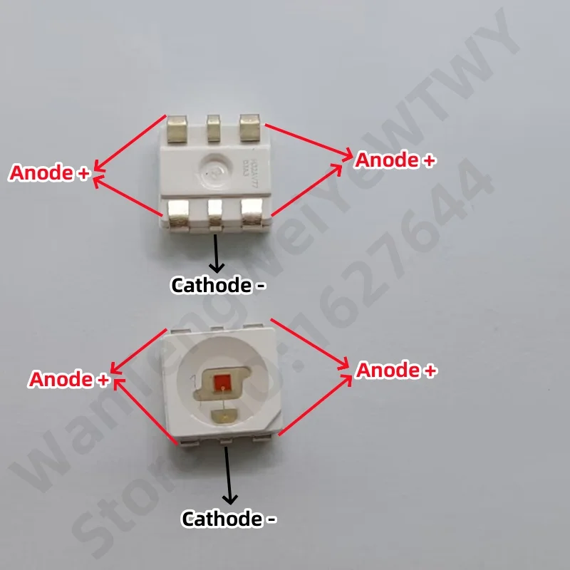 JUEFI LED 3528 3433 PLCC6 0.5W Yellow Automotive Application 01.JA ...
