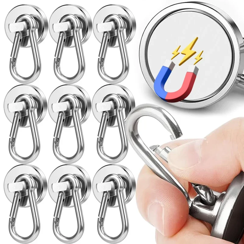 1-4pcs-Strong-Rotating-Magnetic-Hooks-Wall-mounted-Heavy-Duty-Magnet ...
