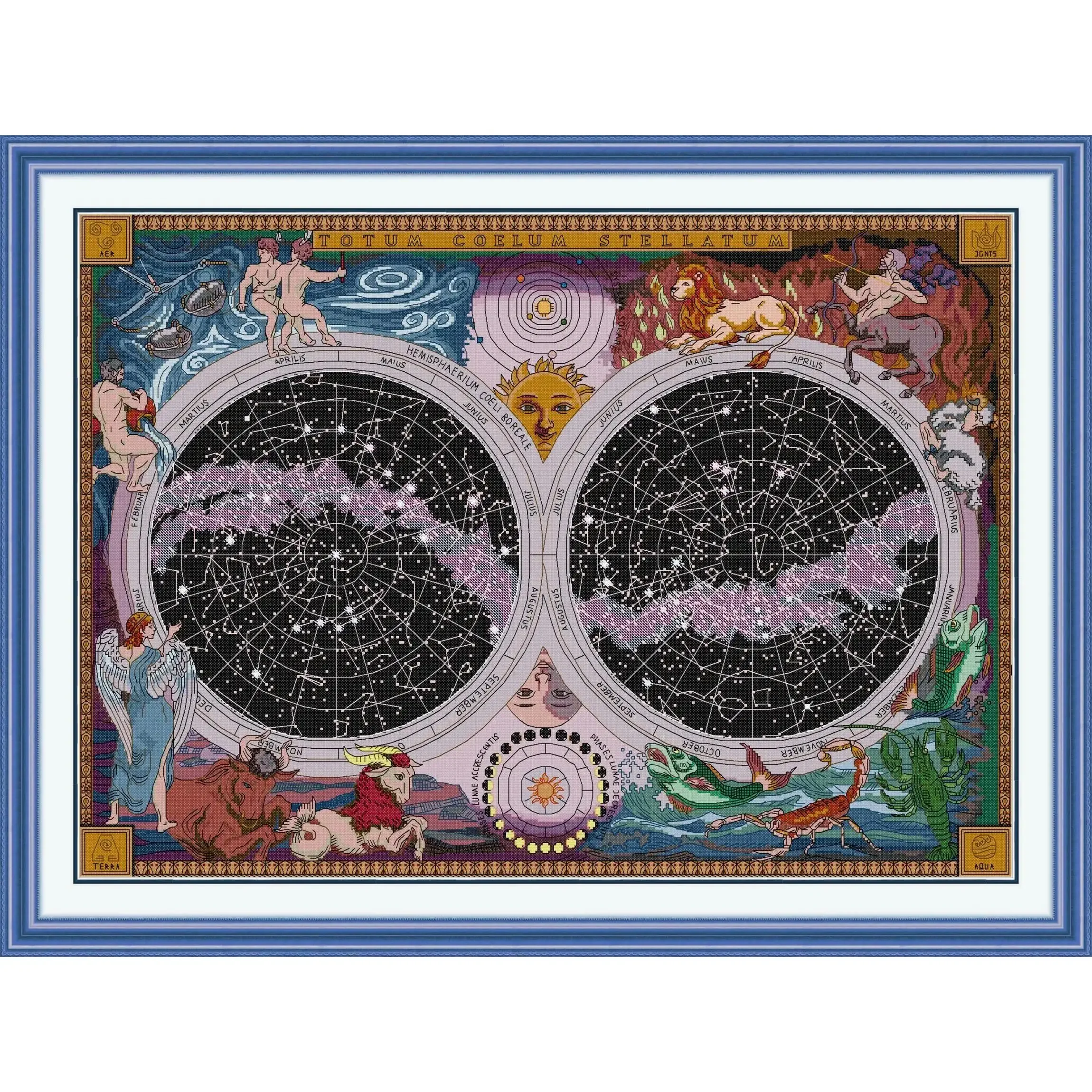 Joy-Sunday-Pre-printed-Cross-Stitch-Kit-Easy-Pattern-Aida-Stamped ...