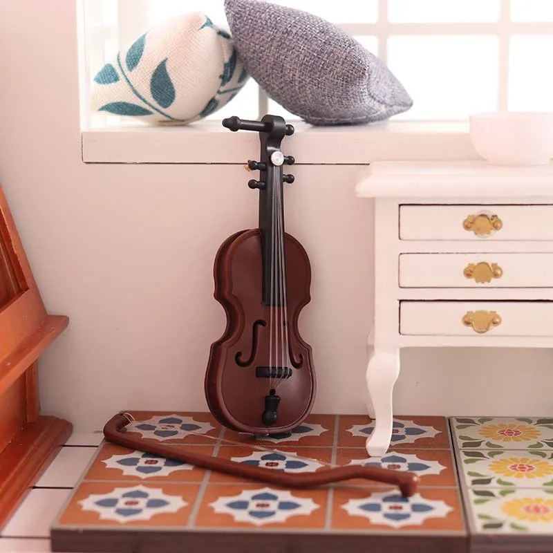 1-12-Scale-Simulation-Miniature-Violin-Model-Mini-Musical-Instrument ...