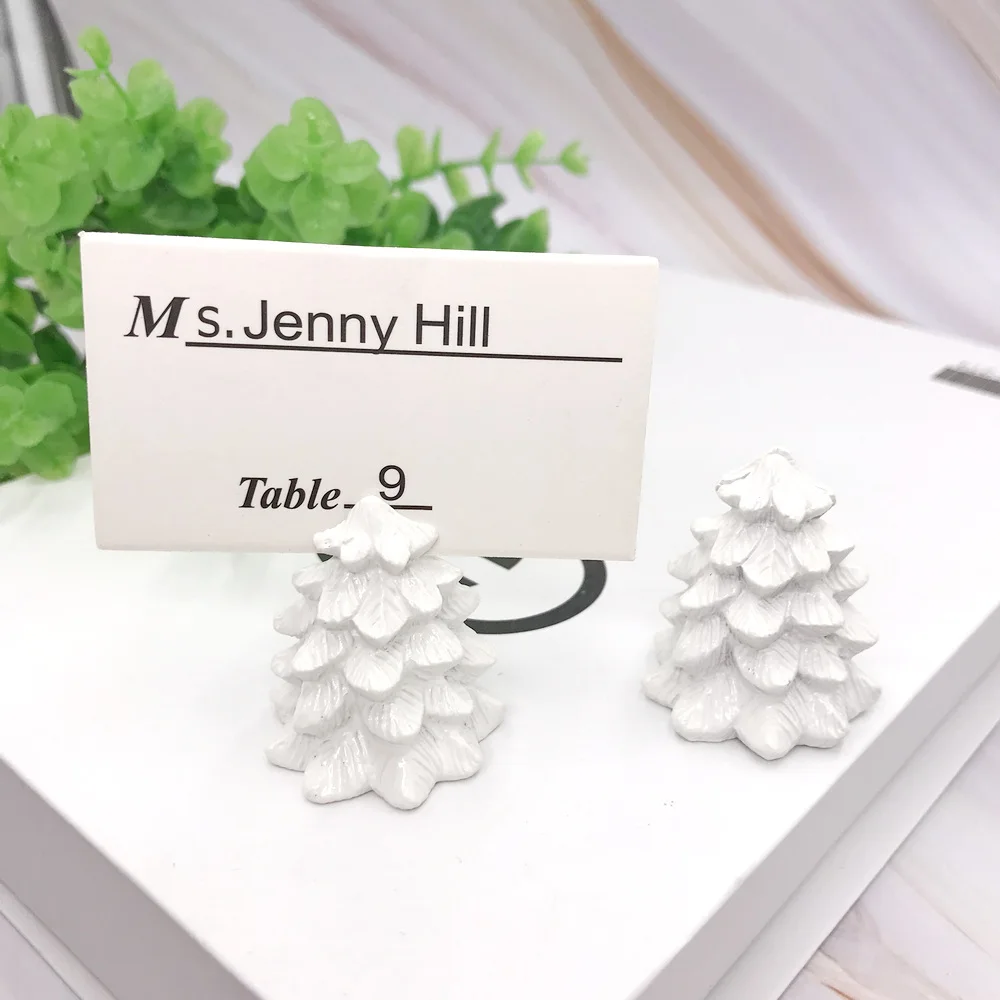 5-PCS-White-Christmas-Tree-Place-Card-Holder-Party-Decorations-Name ...