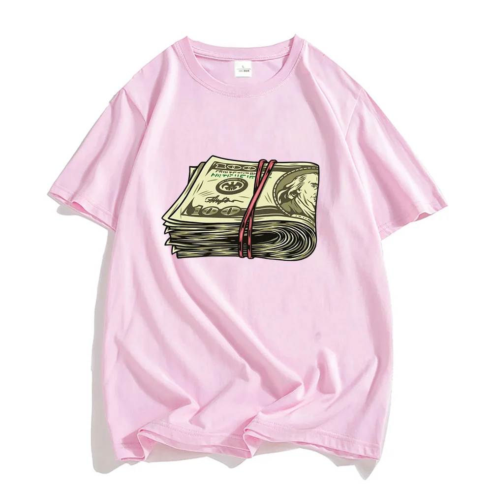 Money Roll 100 Hundred Dollar Tee-shirt Mens Casual Comfortable O-neck ...