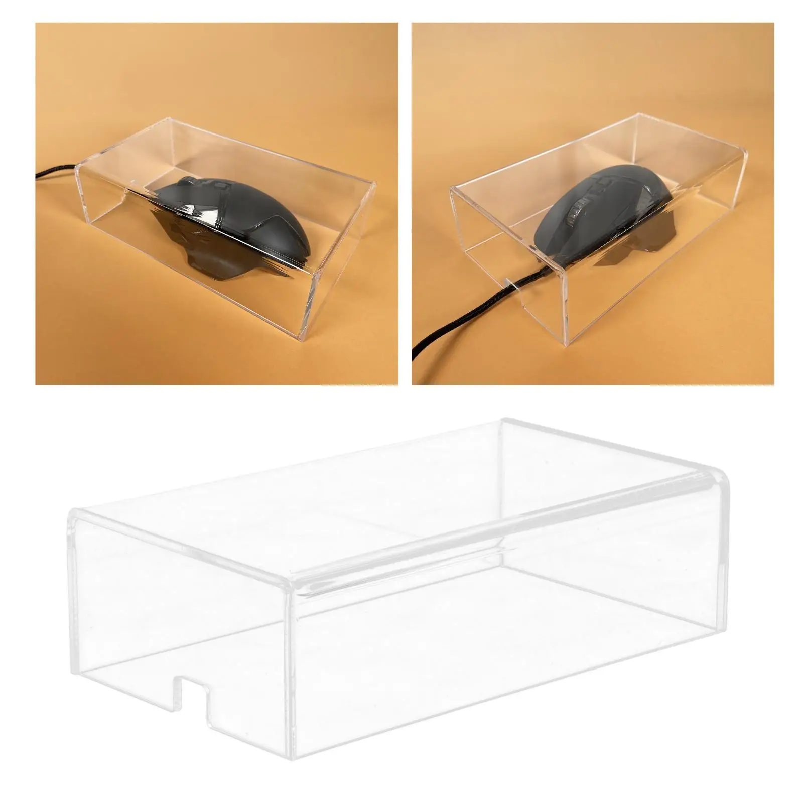 Acrylic-Mouse-Cover-Protection-Transparent-Dustproof-Durable-Anti-Cat ...