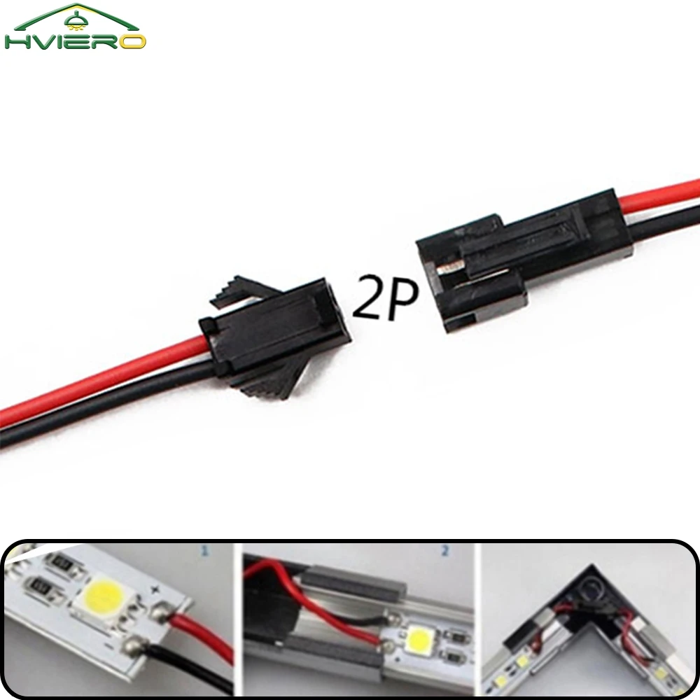 1Pcs RGB Led Light Strips 2 Pins 150 mm Connector Male And Female Lamp ...