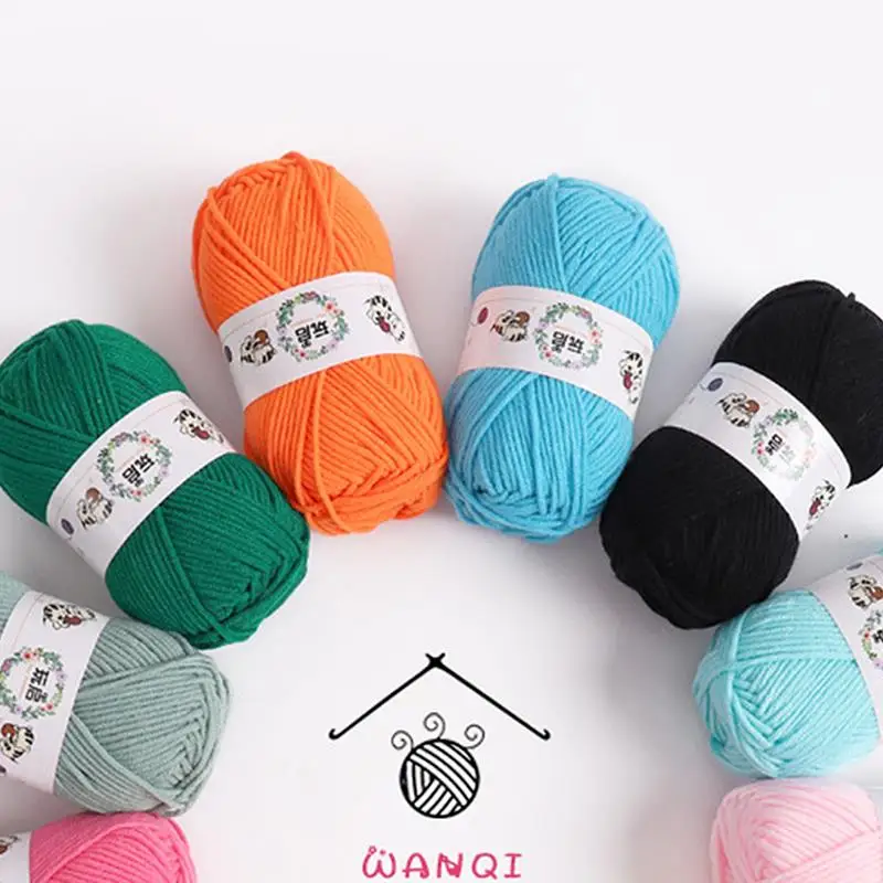 25G-5ply-Milk-Cotton-Knitting-Wool-Yarn-Thick-Fiber-Yarn-Velvet-Yarn ...