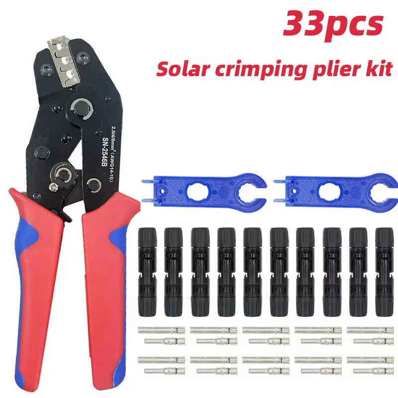 Solar Photovoltaic Cable Connector Crimping Plier Kit SN-2546B Crimping ...