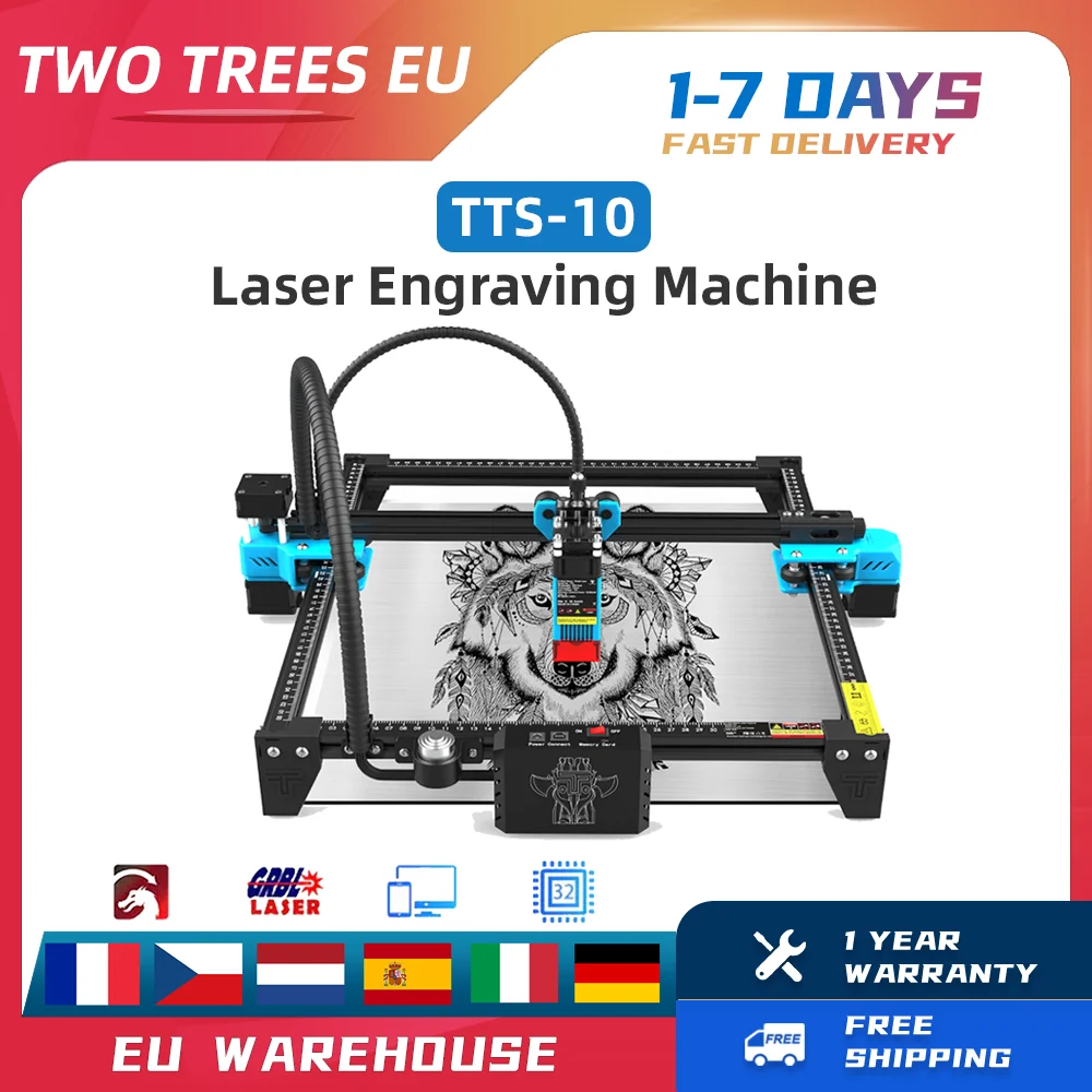 Two-Trees-Laser-Engraving-TTS-10-80W-Laser-Engraver-CNC-With-Wifi ...