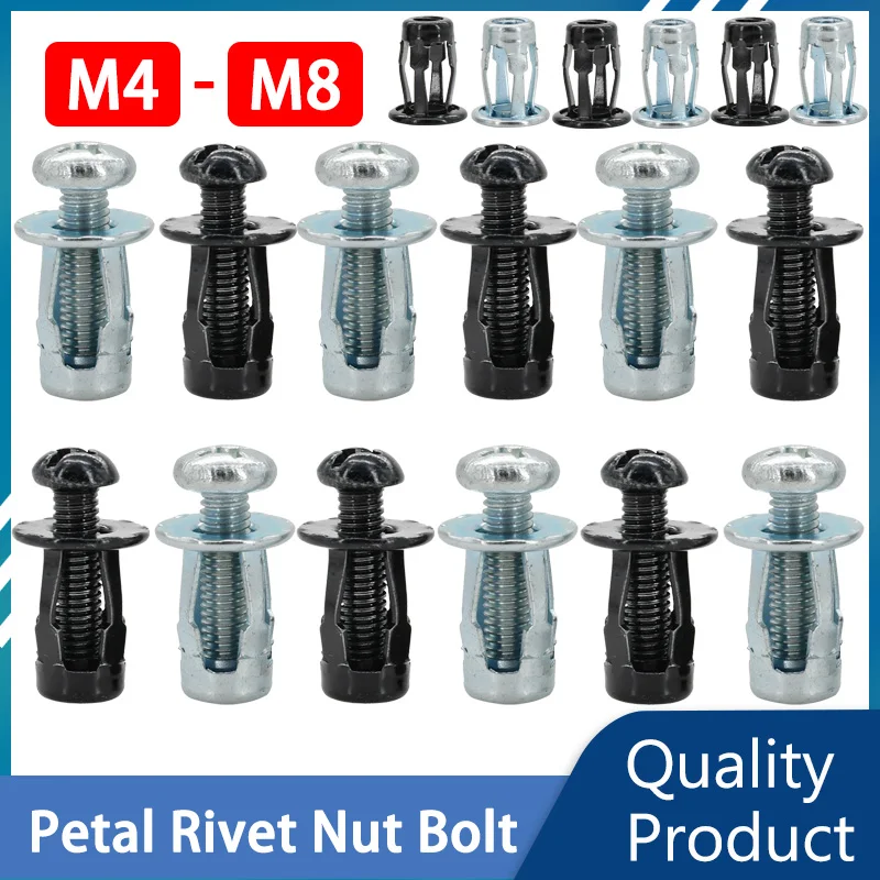 5-10Pcs-Molly-Jack-Nut-Expansion-Clamp-Petal-Shape-Metal-Rivet-Nut-Bolt ...