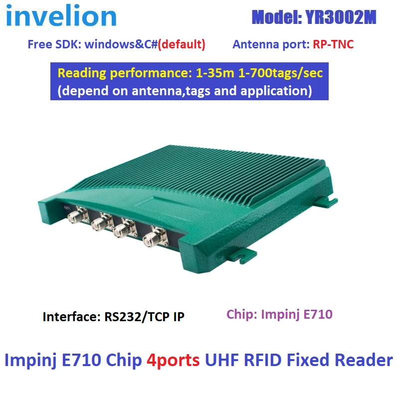 Invelion-Impinj-E710-4-Ports-Uhf-Rfid-Fixed-Reader-TCP-IP-for-Multiple ...