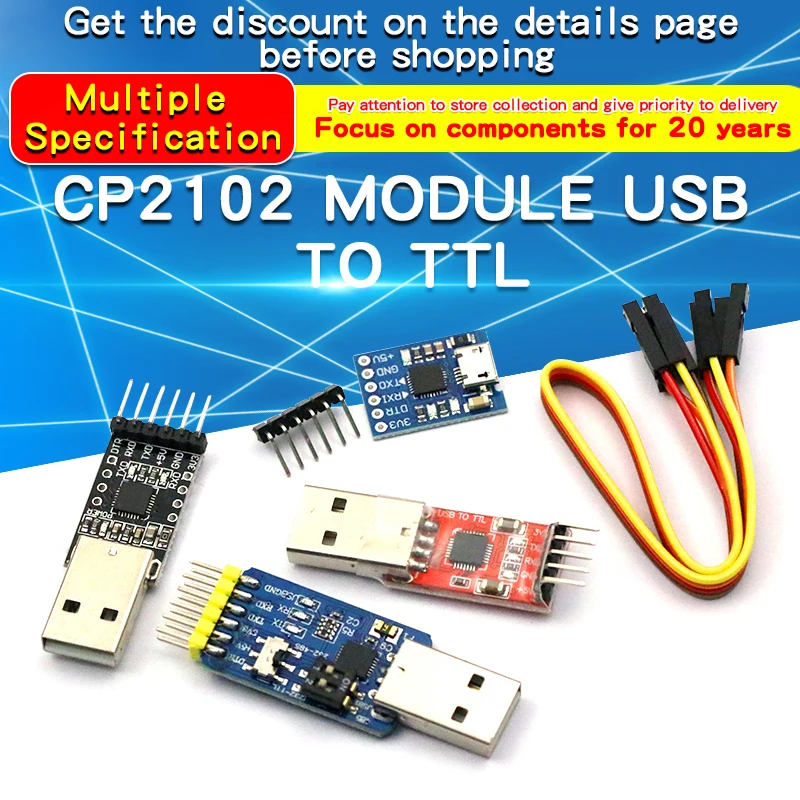 1PCS-CP2102-USB-to-UART-TTL-Module-Upgrade-Board-UBS-to-Serial-Port-STC ...