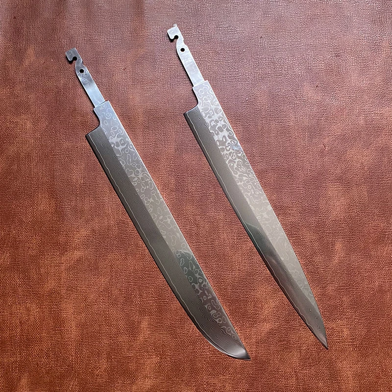 DIY-Knife-Single-edged-Blade-Without-Handle-Damascus-VG10-Steel-Sharp ...