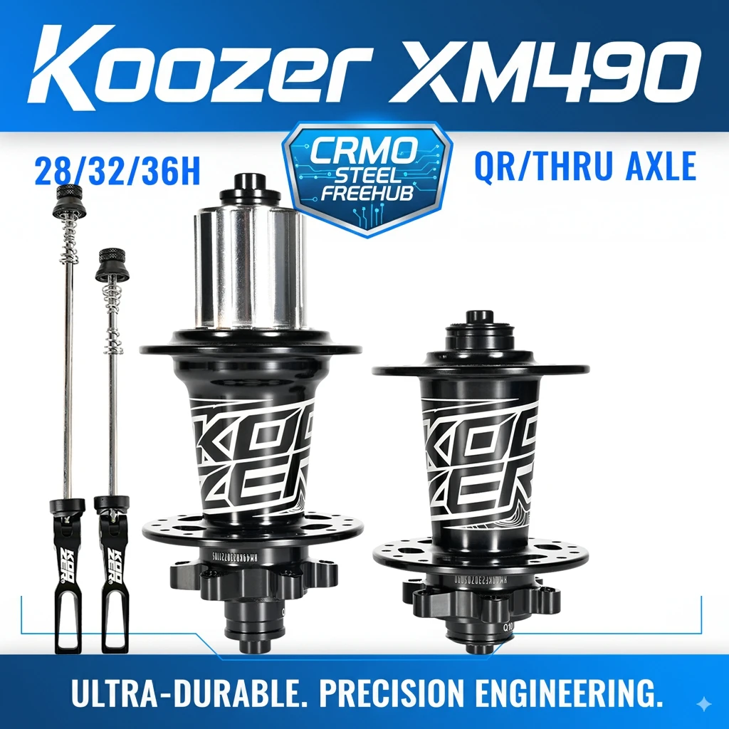KOOZER XM490 PRO Cubo de bicicleta MTB, freehub de aço Cr-Mo, 6 ...