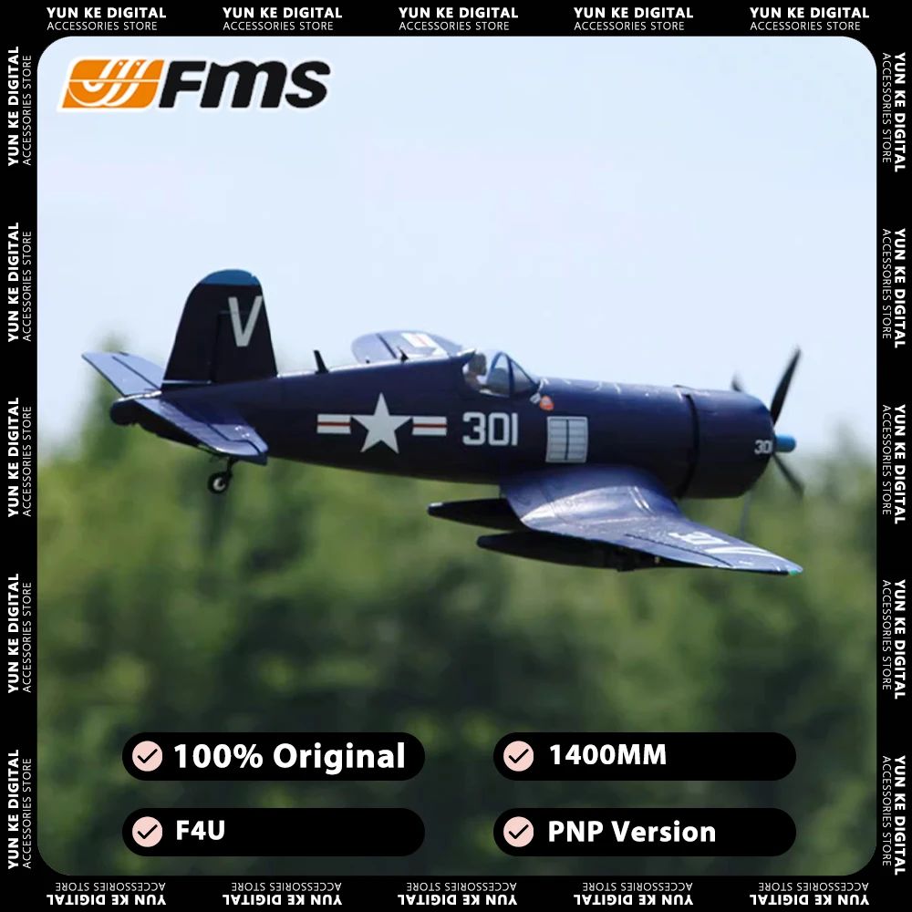 FMS-1400mm-RC-Airplane-F4U-Corsair-V3-Blue-PNP-Radio-Control-Warbird ...