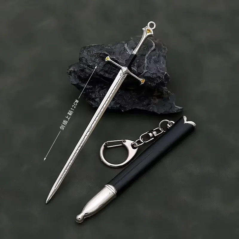 12cm-Aragorn-Narthil-Sword-Keychains-LOTR-Anduril-Medieval-Weapon-Metal ...