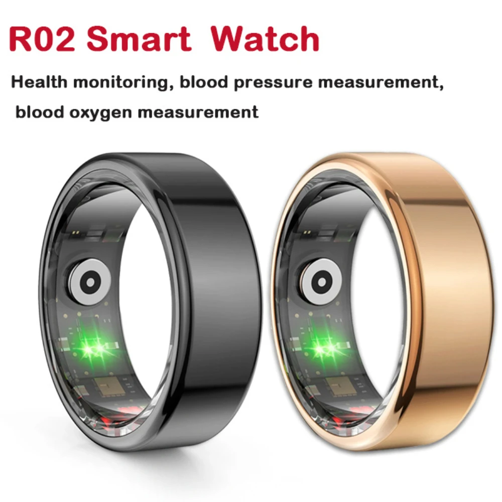 R02 Smart Ring Military Grade Titanium Steel Shell Health Monitoring ...