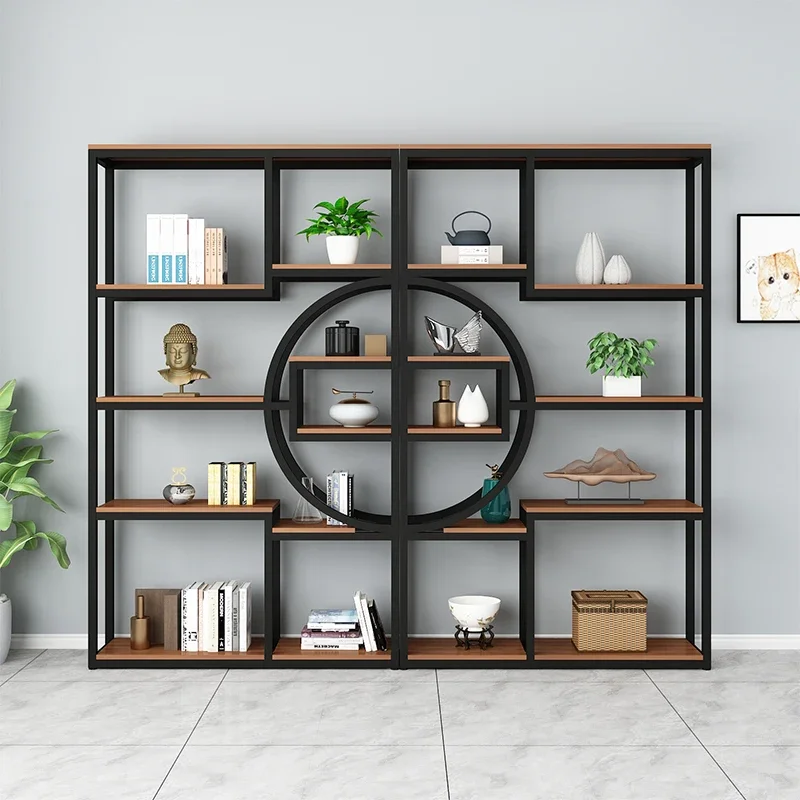 Living-room-wrought-iron-antique-rack-modern-simple-storage-office ...