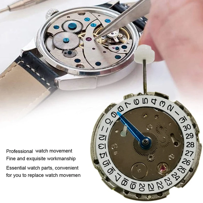 GMT2813-Watch-Movement-2813-Four-Needle-3-O-clock-Small-Calendar ...
