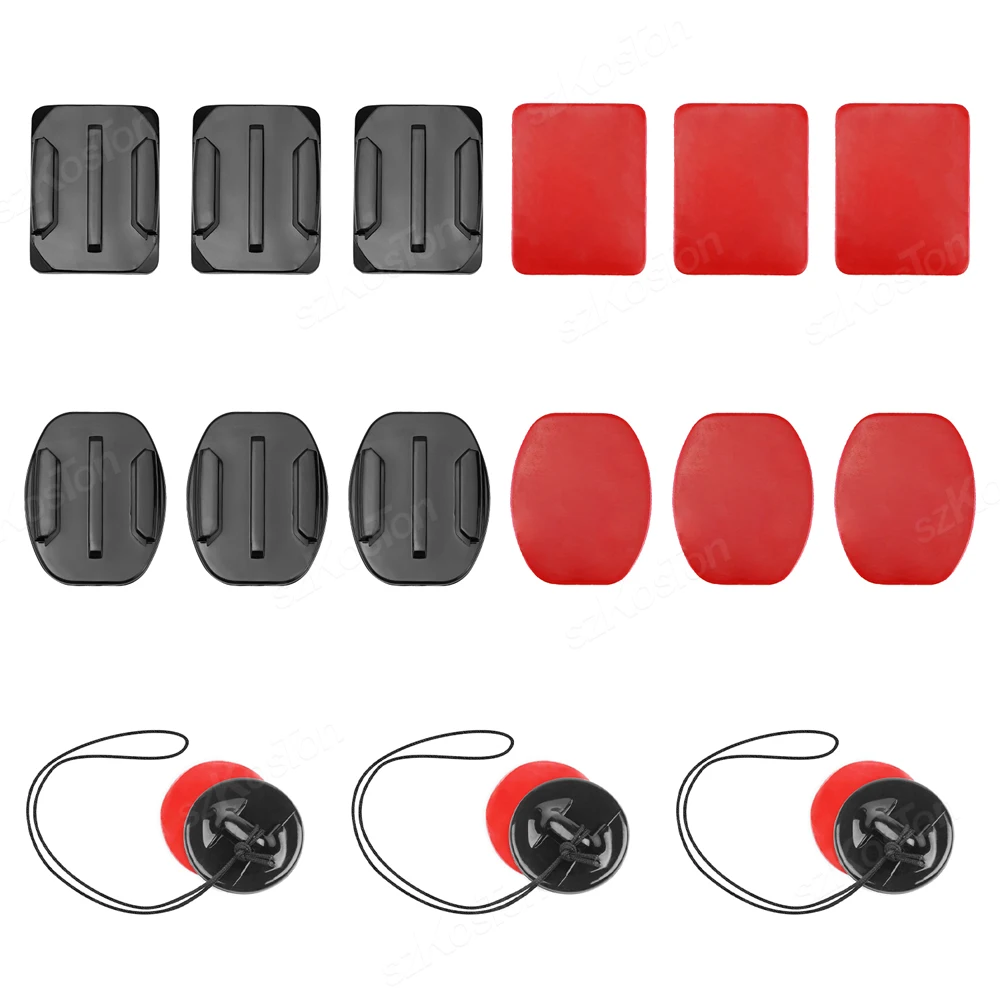 Helmet Adhesive Sticky Mounts Flat Curved 3M Mount For GoPro Hero 13 12 ...