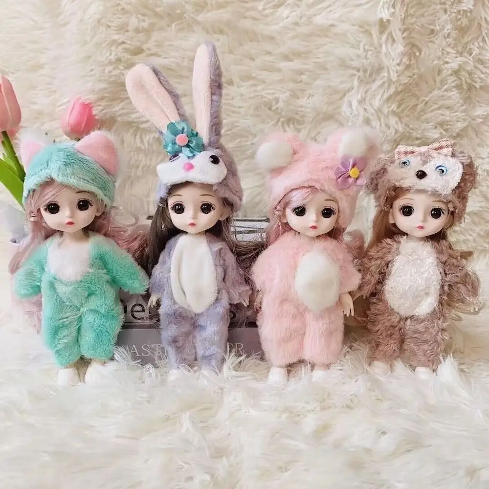 Mini-boneco-bonito-Bjd-com-roupas-de-pel-cia-articula-es-m-veis-corpo ...