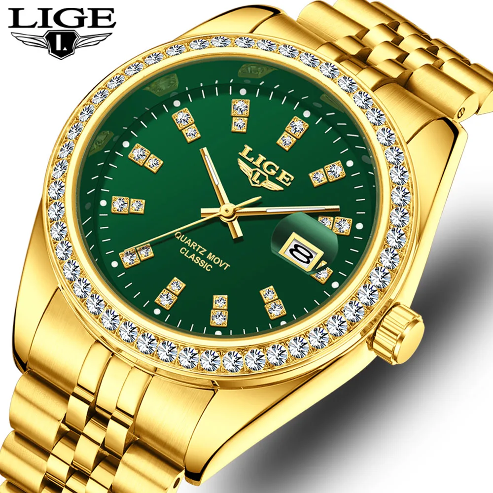 LIGE Brand Mens Business Sports Quartz Watch Classic Waterproof ...