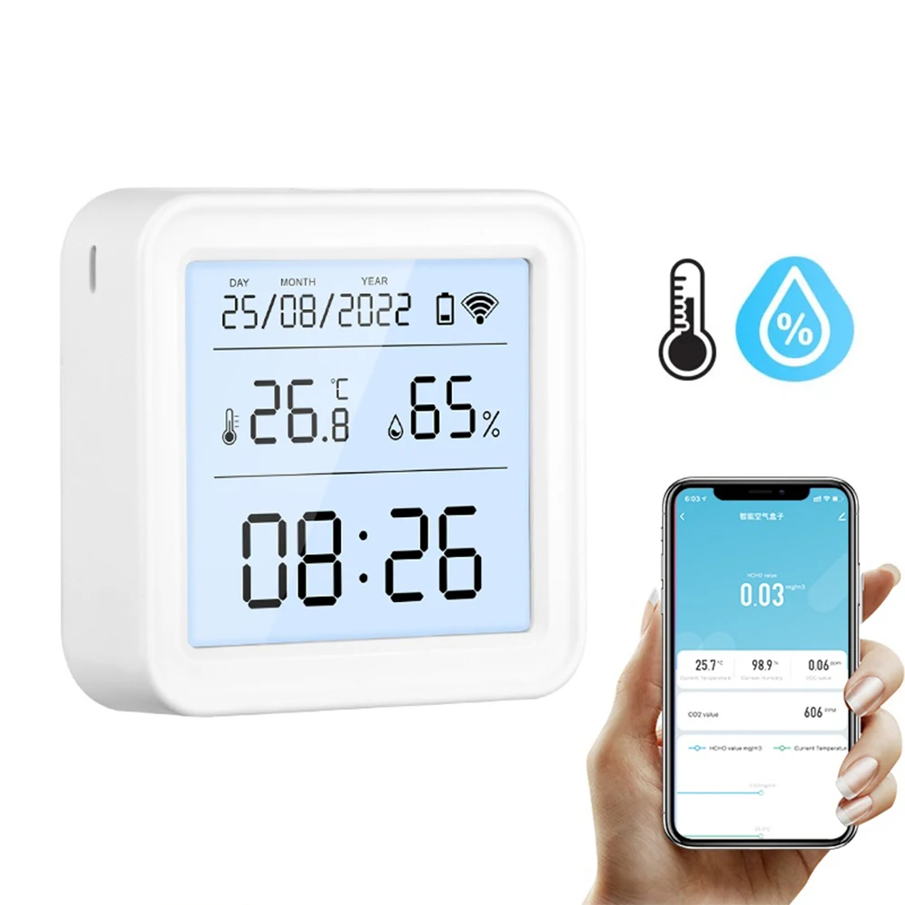 WIFI-Hygrometer-Thermometer-Sensor-Digital-Hygrometer-Thermometer-Smart ...