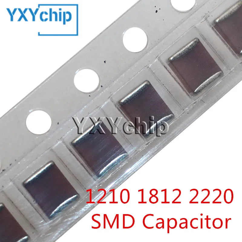 10pcs-New-Original-1210-1812-2220-SMD-Capacitor-0-1uF-0-47uF-1uF-2-2uF ...