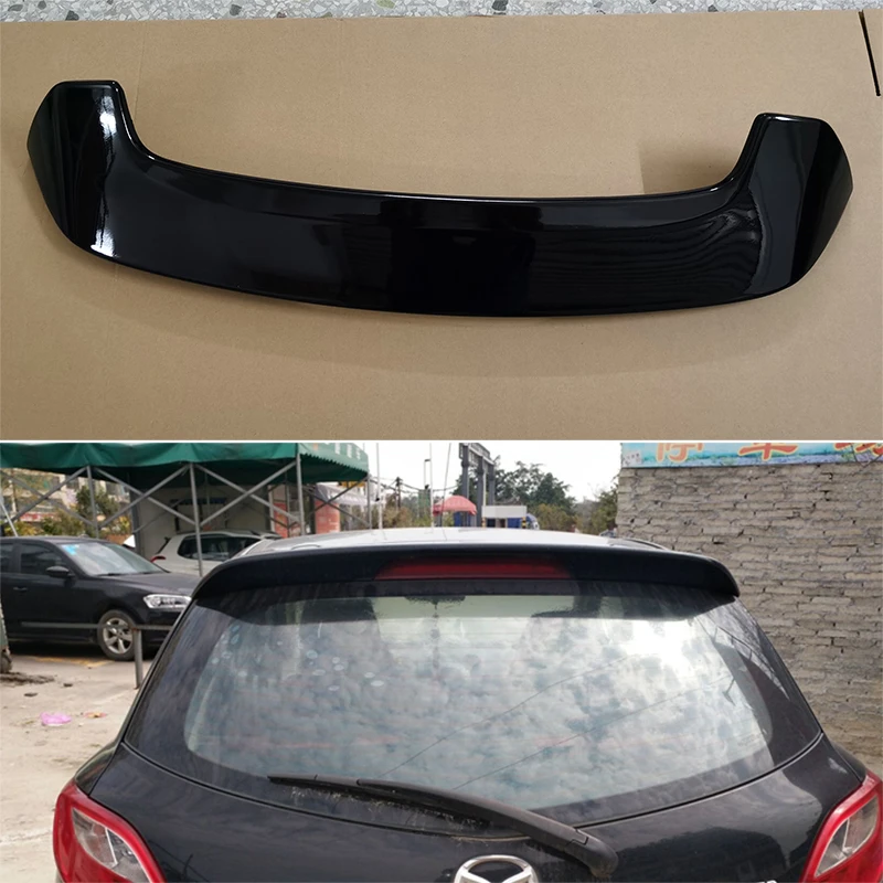 Gebruik Voor Mazda 2 Spoiler Sport Abs Plastic Carbon Fiber Look ...