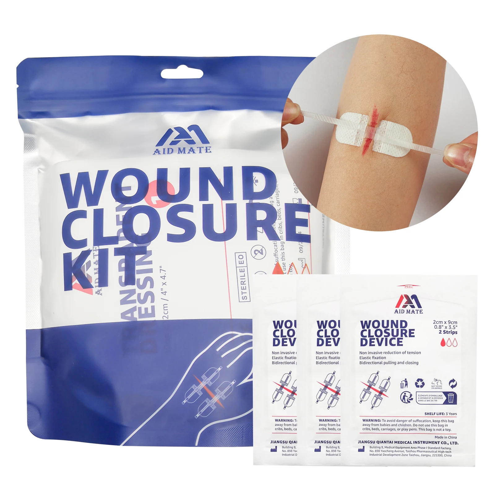 Aid Mate Zipper Band-aid Wound Closure Device Kit Suture Free ...
