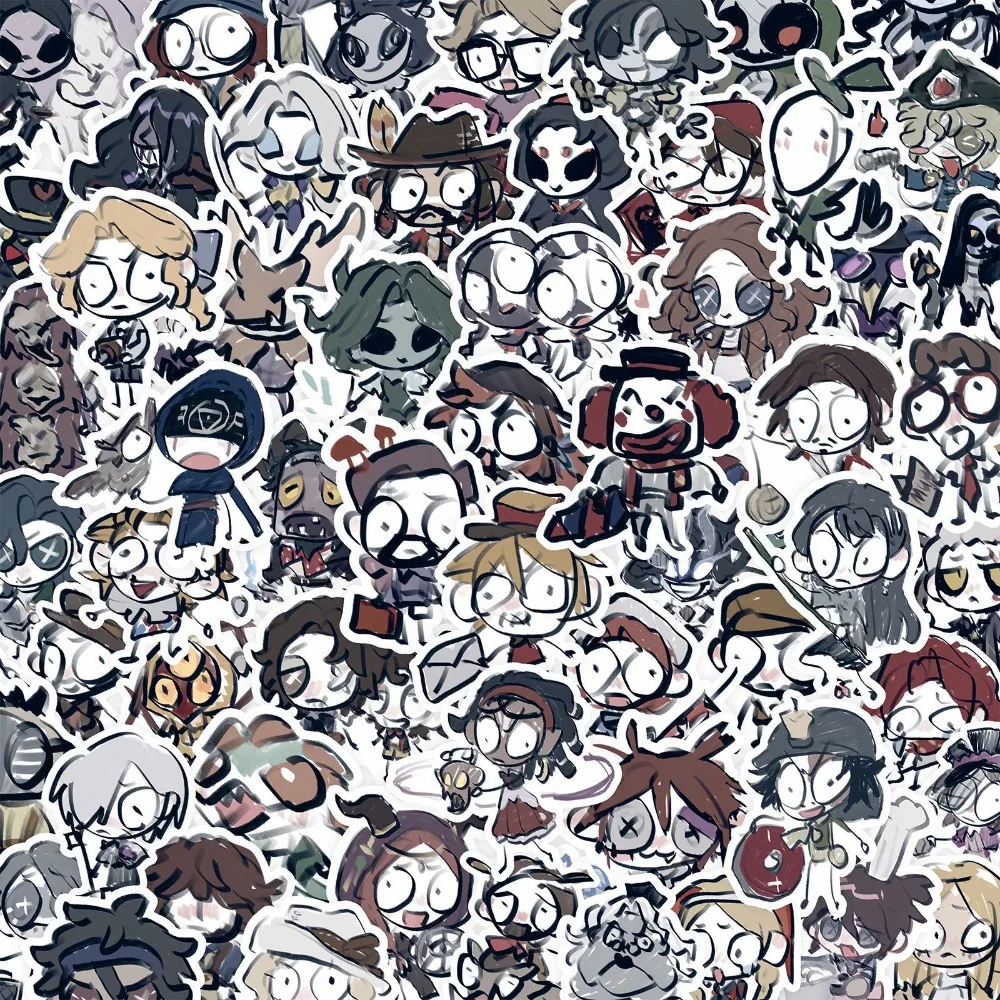 10/75Pcs Horror Funny Identity V Stickers Cartoon Game Waterproof Decal ...