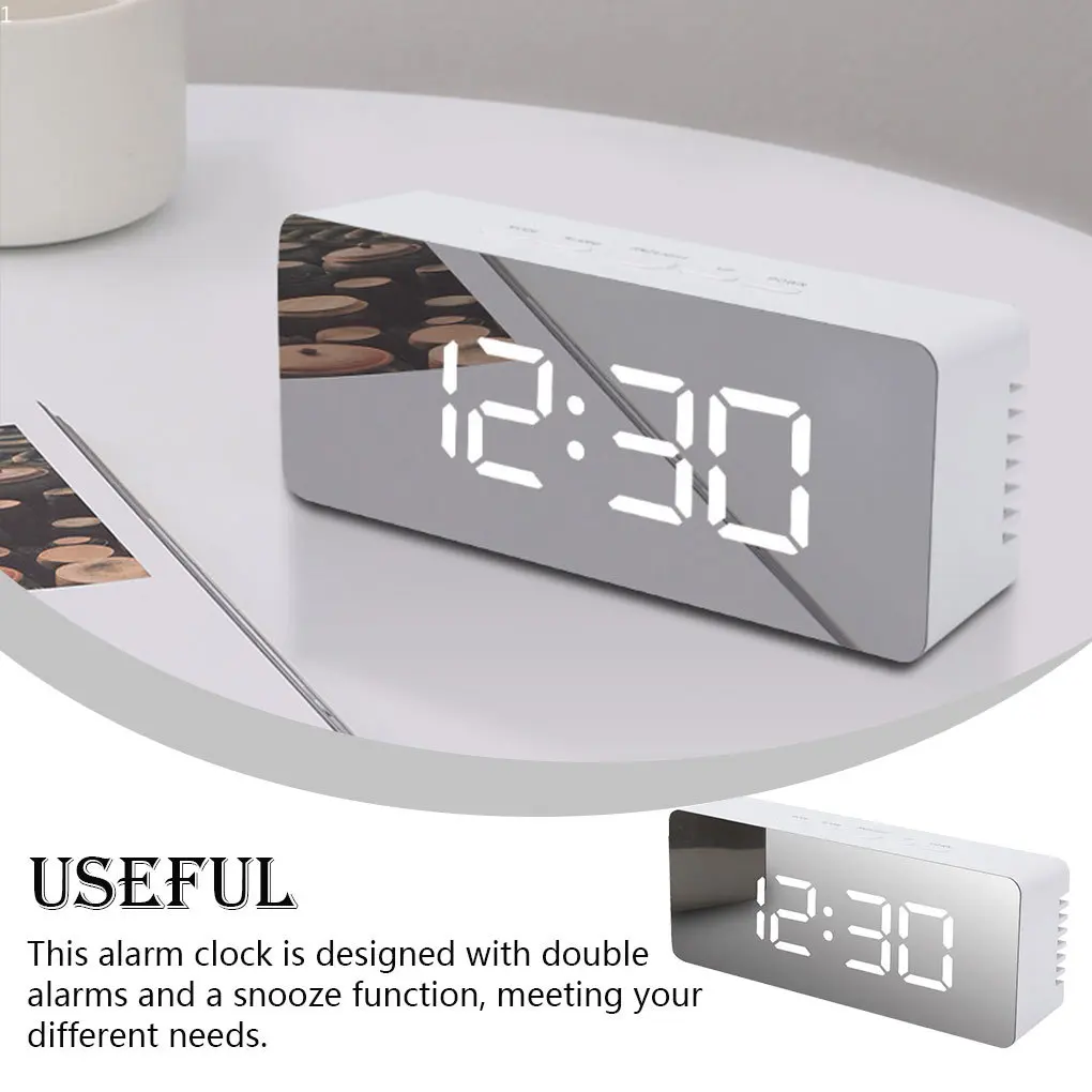Digital-Alarm-Surface-Miroir-Angle-Adjustable-Memory-Function-Radio ...