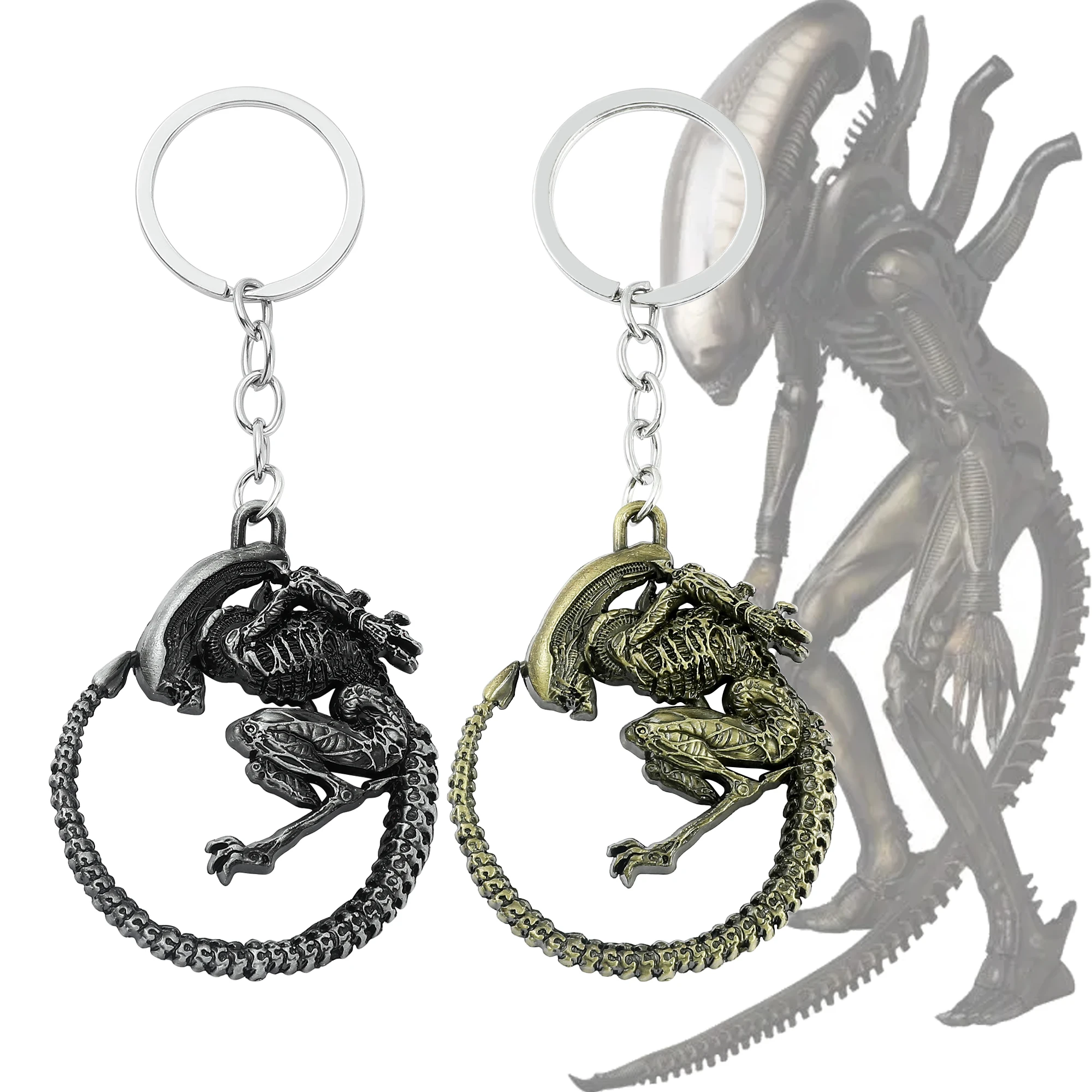 Horror-Xenomorph-Keychain-Alien-Creature-Race-Alien-Keyring-Cosplay ...