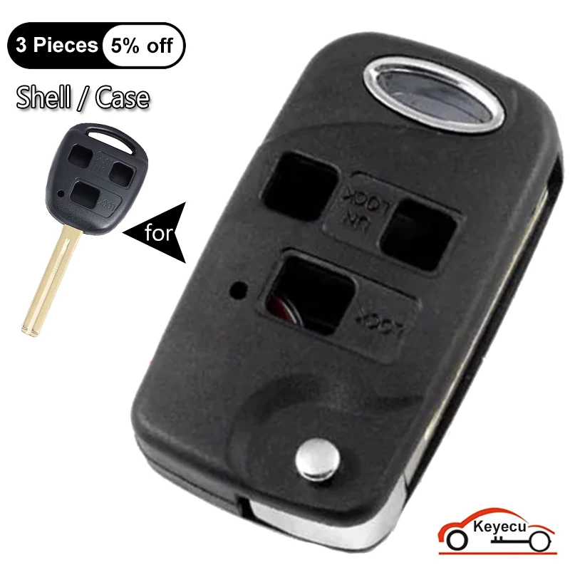 KEYECU-3-Buttons-Case-for-Lexus-RX300-LS400-LS430-ES330-SC430-IS300 ...