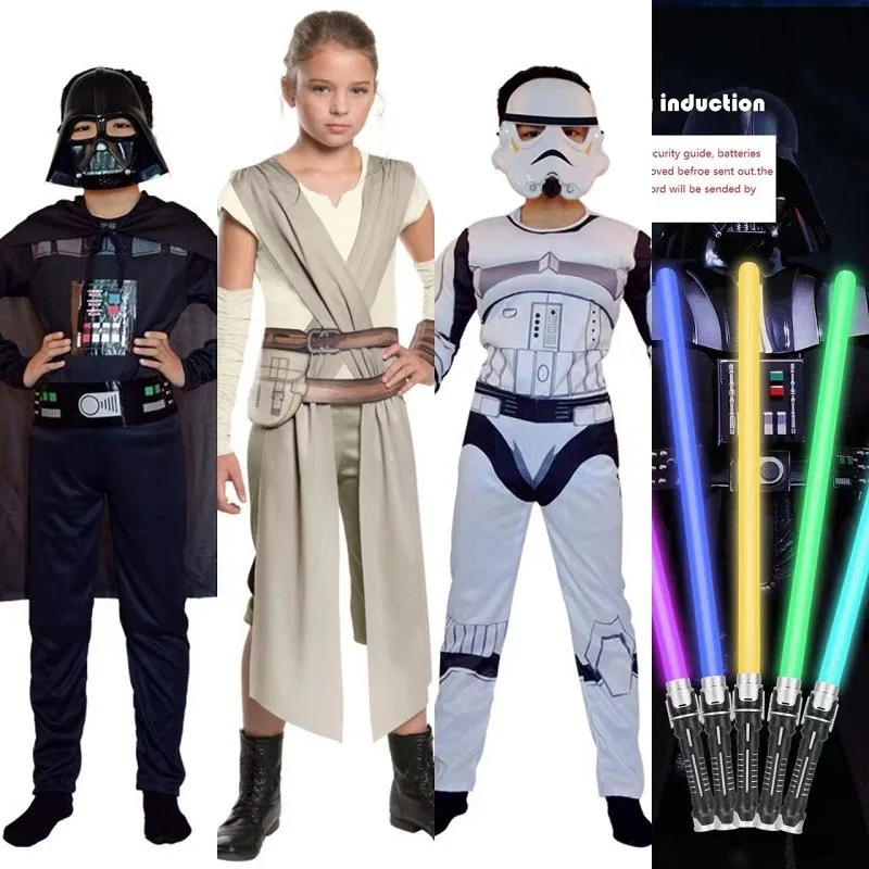 2023 Darth Kids Jongen Superhero Cosplay Kostuums Kinderen Rey Jurk ...