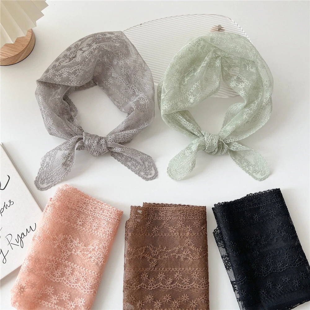 Transparent-Lace-Hollow-Scarf-Triangle-Head-scarf-Ladies-Elegant-Hair ...