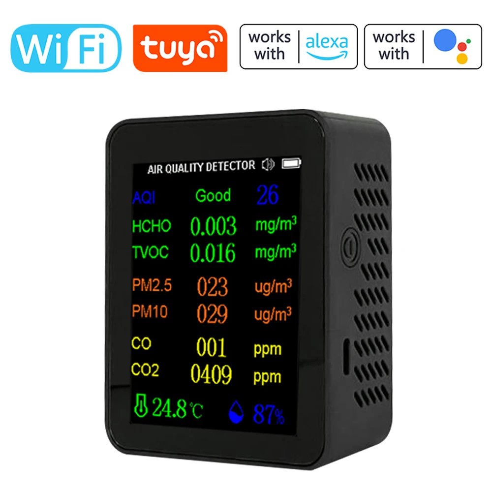 Air-Quality-Meter-9in1-PM2-5-PM10-CO-CO2-TVOC-HCHO-AQI-Temperature-and ...