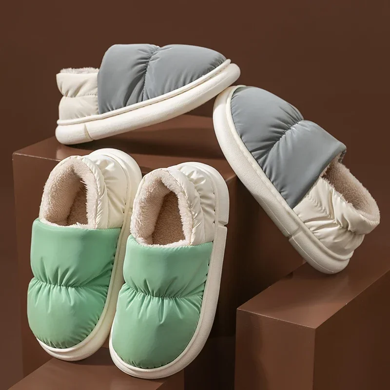 2024-Fashion-Winter-Couple-Style-Waterproof-Non-slip-Slides-Cover-Heel ...