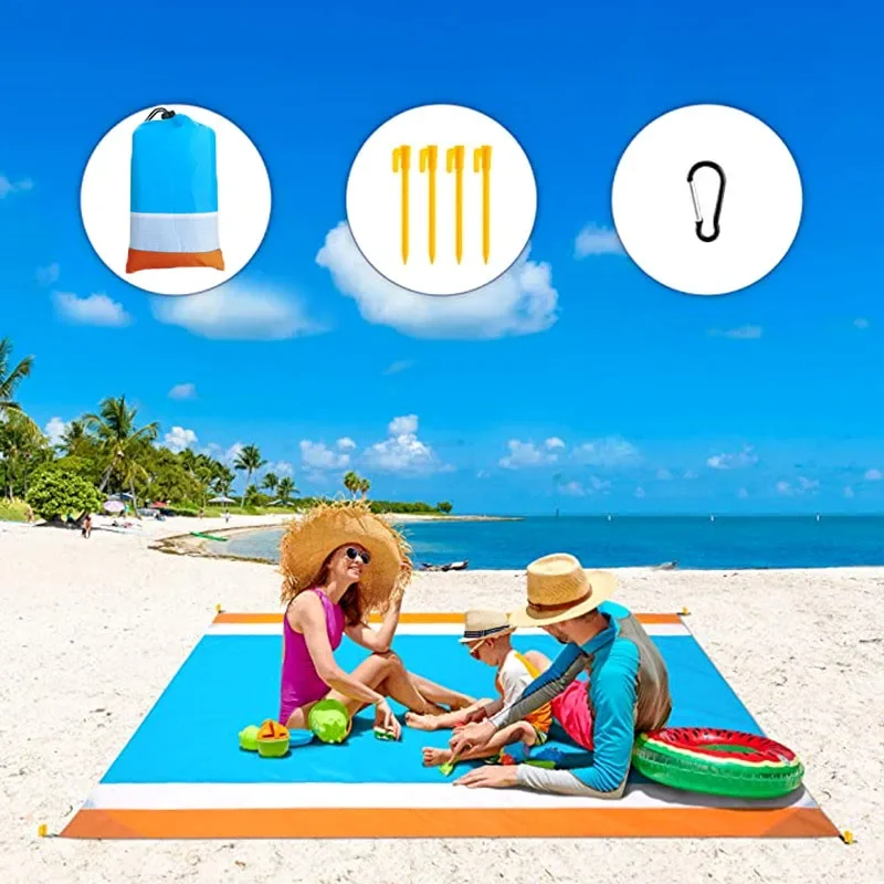 Microfiber-Fabric-Foldable-Waterproof-Beach-Mat-Sand-Free-Camping ...