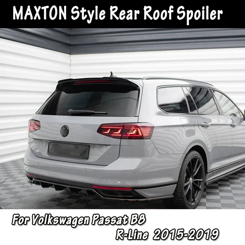 For-Volkswagen-Passat-R-Line-B8-2015-2019-MAXTON-Style-Car-Roof-Spoiler ...