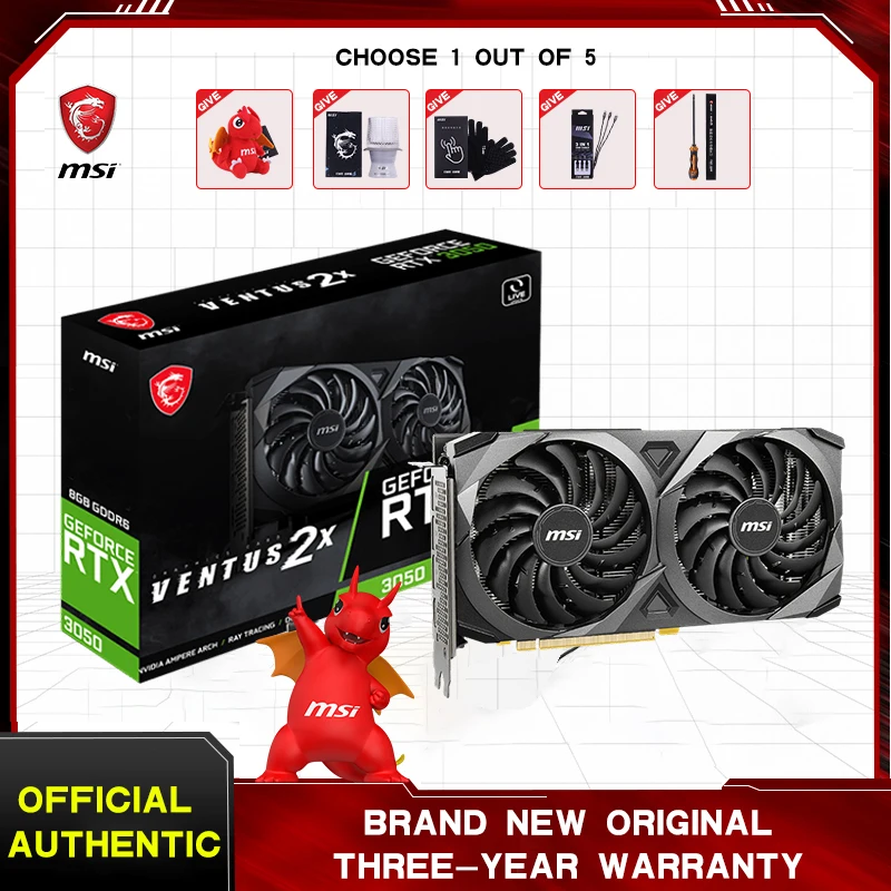 MSI-New-Stock-Fast-Delivery-RTX-3050-VENTUS-2X-8G-Gaming-Graphics-Card ...