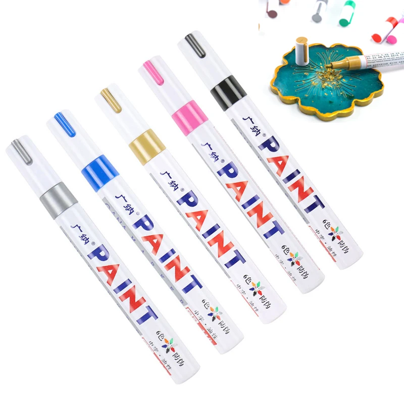 2Pcs-Metallic-Pen-12-Colors-Resin-Drawing-Pen-Acrylic-Paint-DIY-Epoxy ...