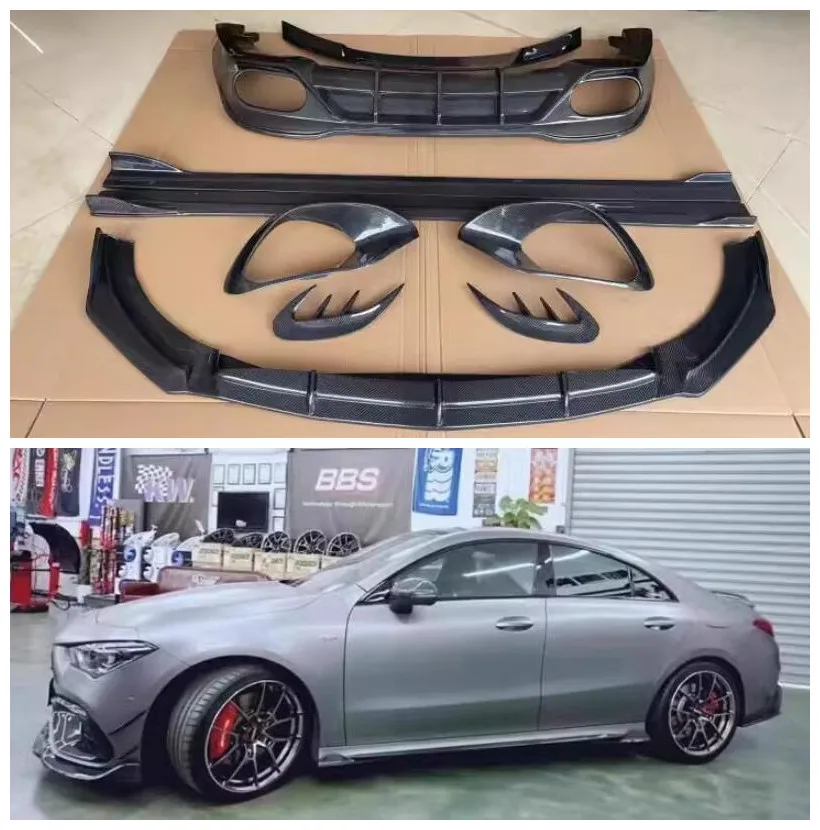 For Mercedes Benz W118 CLA45 2020-2022 Real Carbon Fiber Front Bumper ...