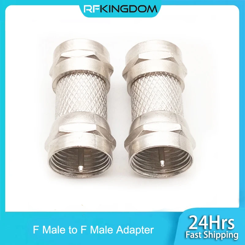 TV Aerial Antenna Adapter F Male to F Male RF Coax Connector Straight ...