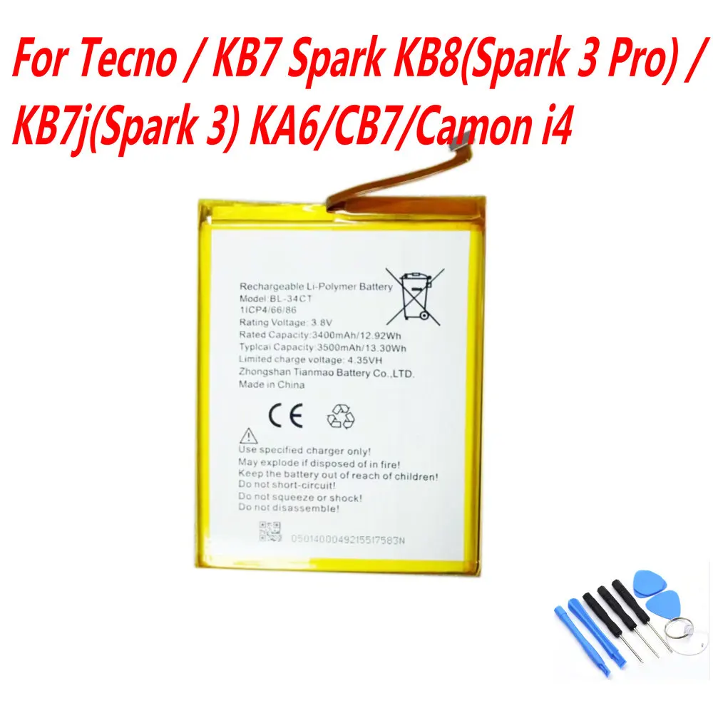 Tecno Spark 3 Battery Original | Mobile Phone Batteries - Original ...