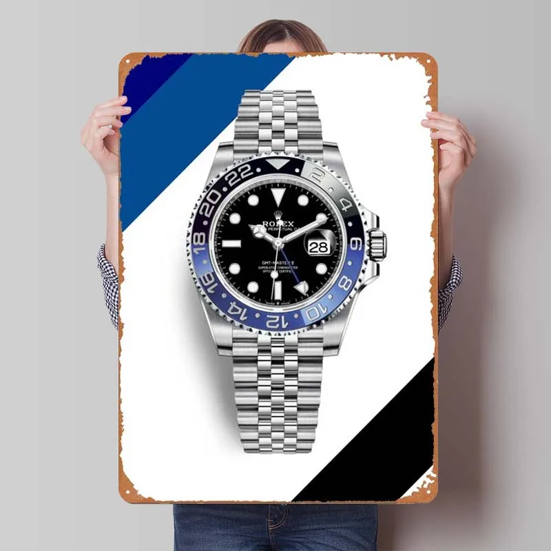 Rolex-GMT-II-Watches-Tinplate-Sign-Poster-Metal-Sign-Plaque-for-Wall ...