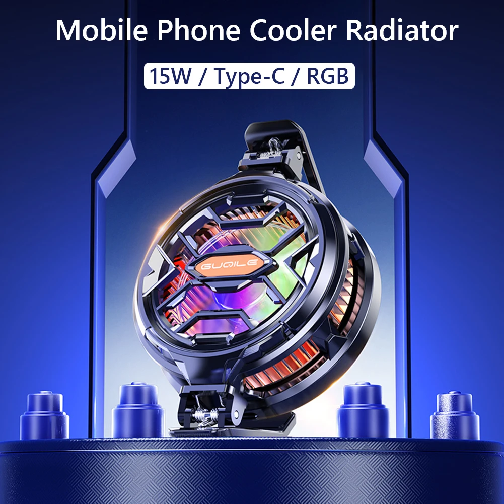 Magnetic-Rotatable-Back-Clip-Phone-Fan-Cooler-Strong-Cooling-RGB-Cell ...