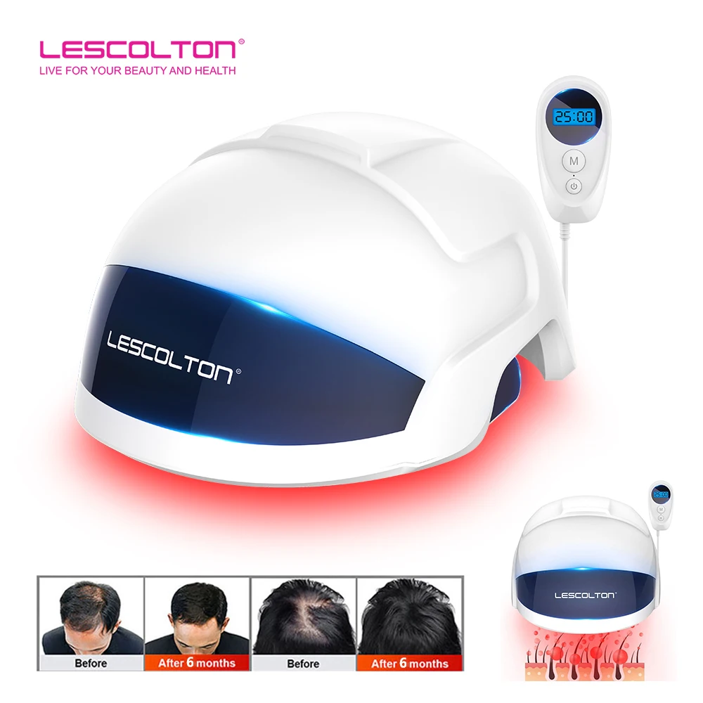 Lescolton Hair Growth Helmet Laser Cap Infrared Light Led Helmet Hair ...