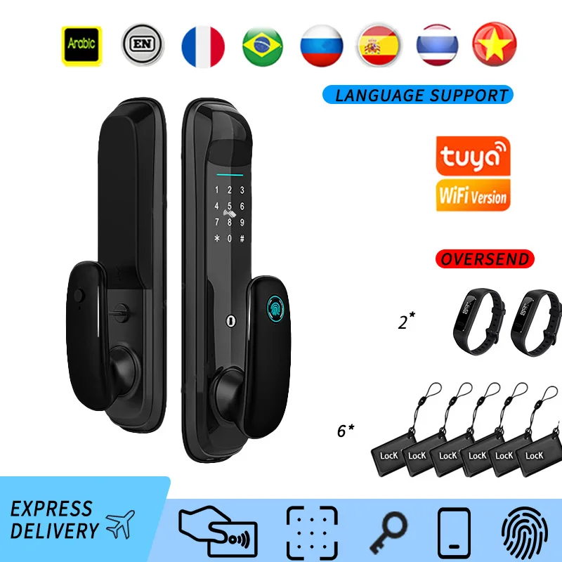 PHIPULO-Tuya-Wifi-Fingerprint-Smart-Door-Lock-Digital-Electronic-Lock ...